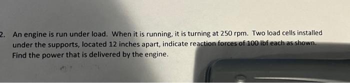 Solved 2. An engine is run under load. When it is running, | Chegg.com
