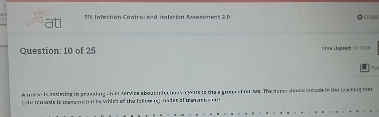 Solved ati.PN Infection Control and Isolation Assessment | Chegg.com