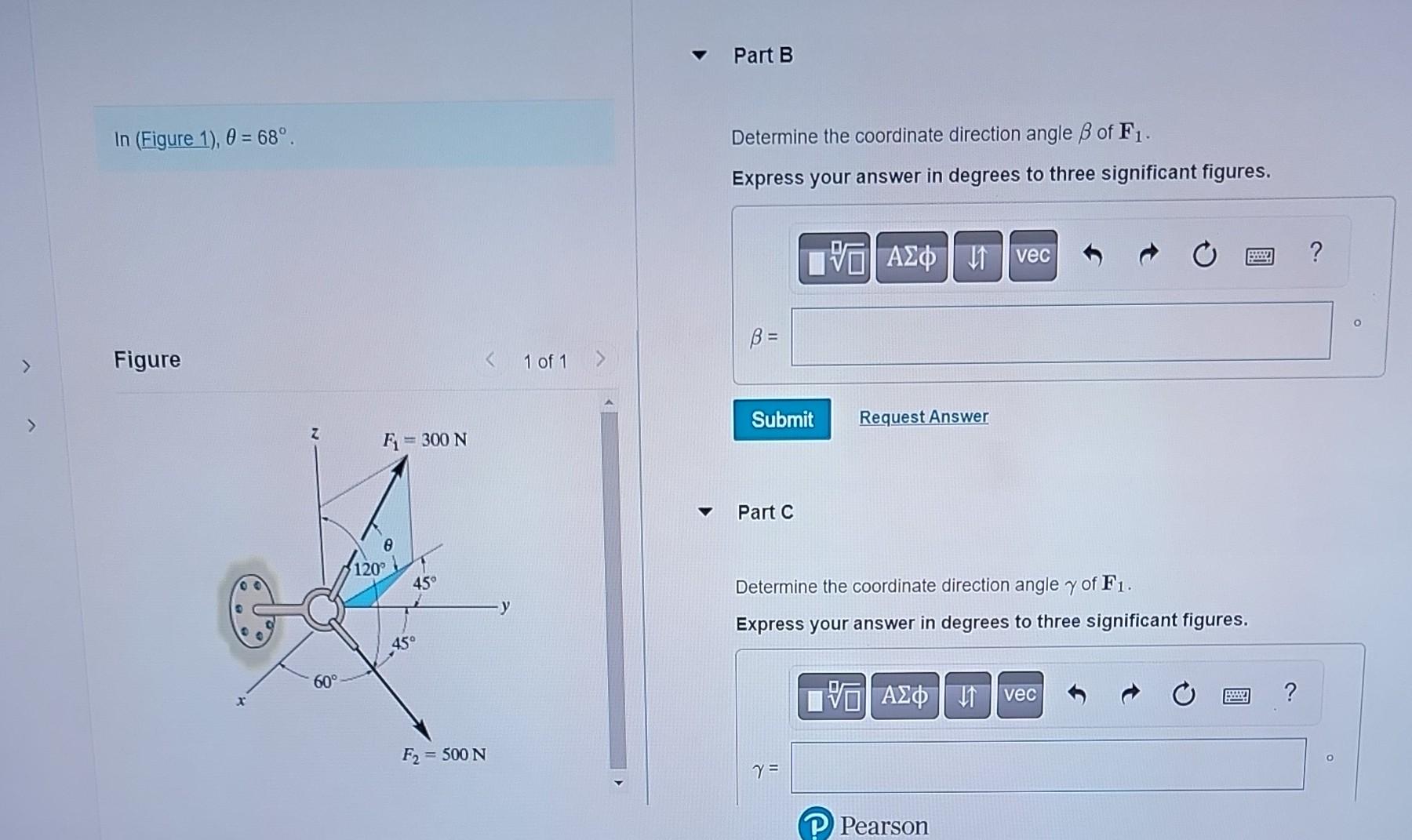 Solved θ 68∘ Determine The Coordinate Direction Angle α Of