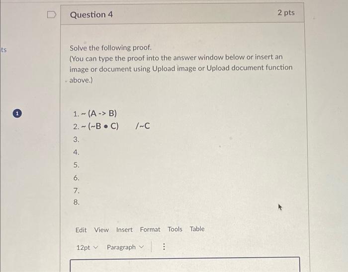 Solved Solve the following proof. (You can type the proof | Chegg.com