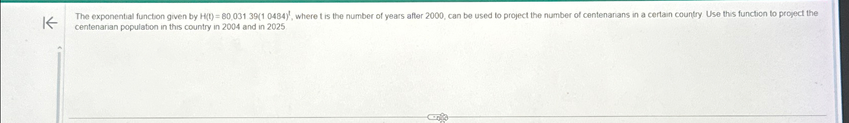 Solved The exponential function given by | Chegg.com