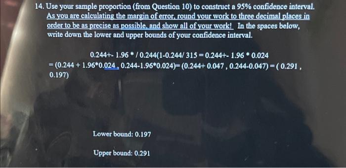 Solved 15. Refer back to your work in Question 14. Write a | Chegg.com