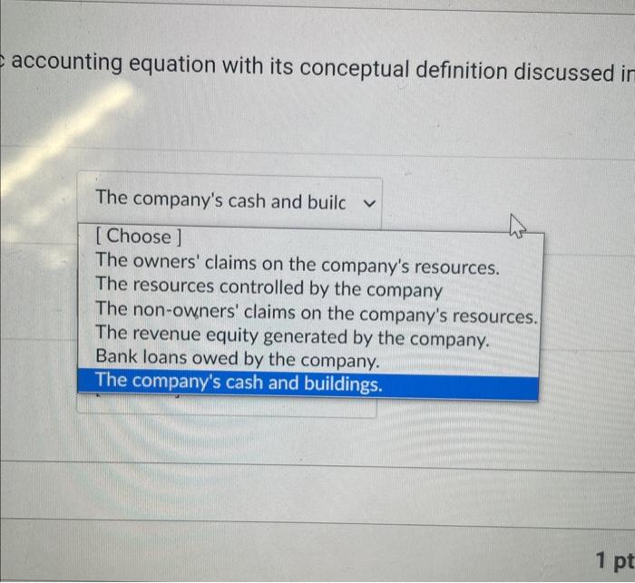 Solved Match each element of the basic accounting equation | Chegg.com