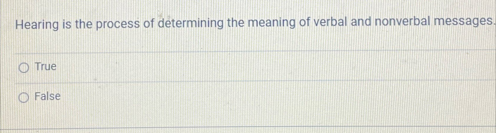 Solved Hearing is the process of determining the meaning of | Chegg.com