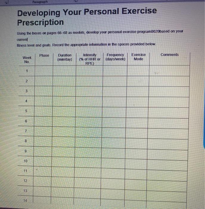 Paragraph Developing Your Personal Exercise | Chegg.com Paragraph Developing Your Personal Exercise | Chegg.com
