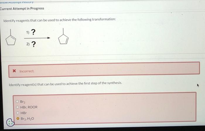 Solved Identify reagents that can be used to achieve the | Chegg.com