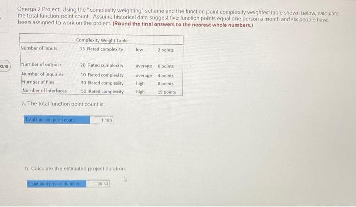 Solved Omega 2 Project. Using the "complexity weighting" | Chegg.com