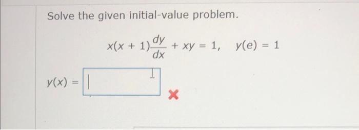 Solved Solve the given initial-value problem. | Chegg.com