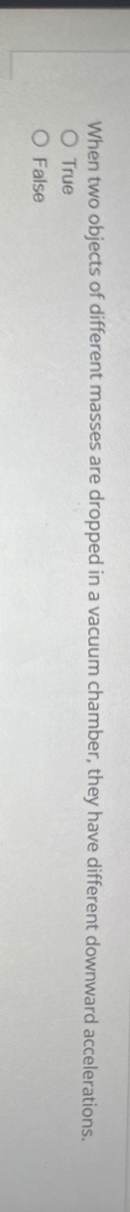 Solved When two objects of different masses are dropped in a | Chegg.com Solved When two objects of different masses are dropped in a | Chegg.com