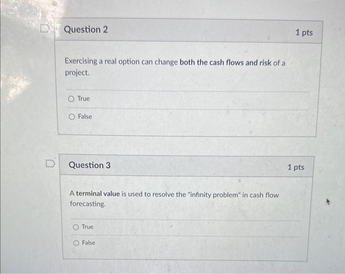 Solved Exercising a real option can change both the cash | Chegg.com