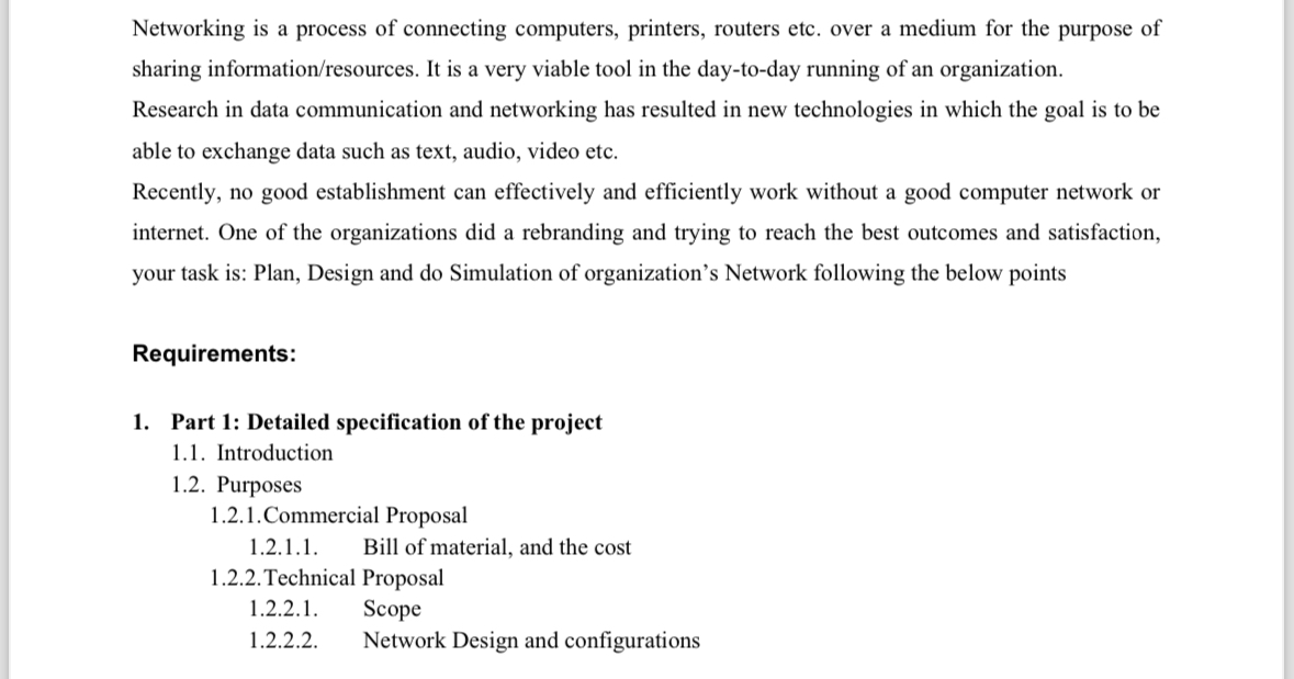 Solved Networking is a process of connecting computers, | Chegg.com