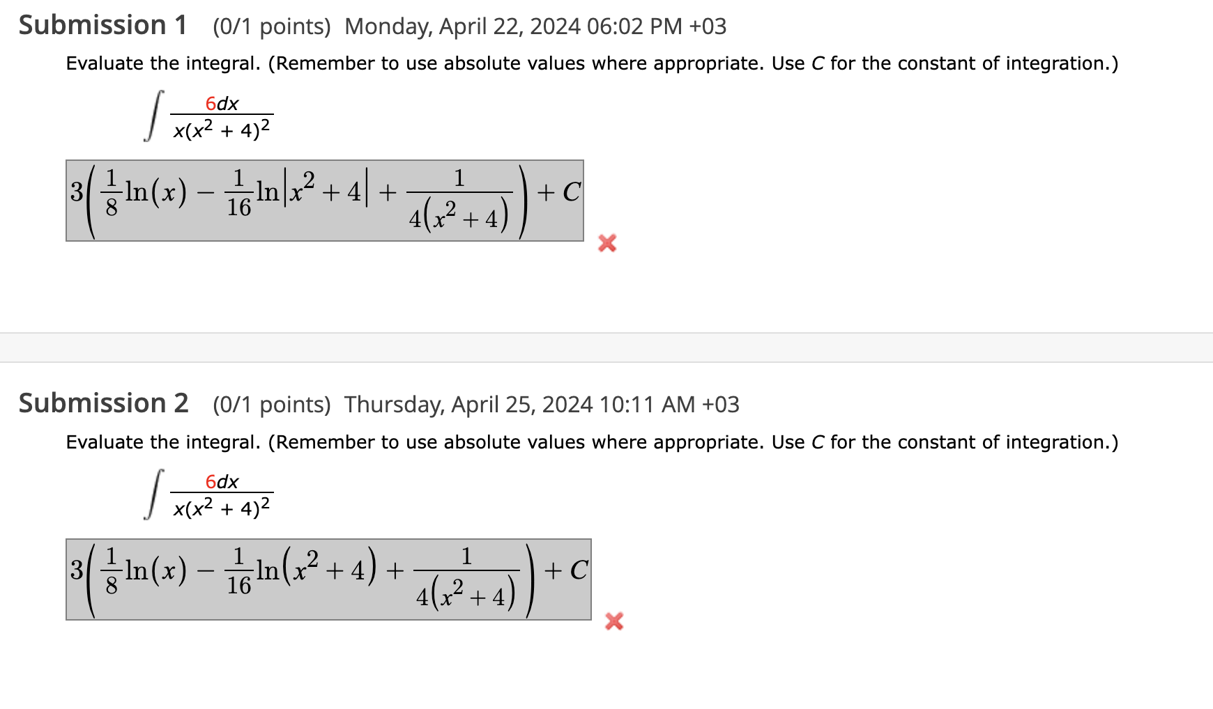 Solved Submission 1 (0/1 points) Monday, April | Chegg.com Solved Submission 1 (0/1 points) Monday, April | Chegg.com