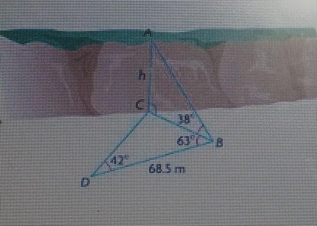 Solved The above measurements of a cliff are taken. Only | Chegg.com