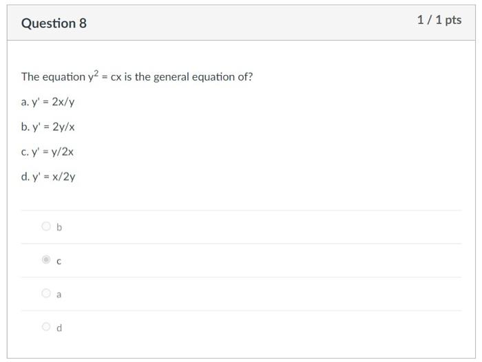 Solved Find the differential equation whose general solution | Chegg.com
