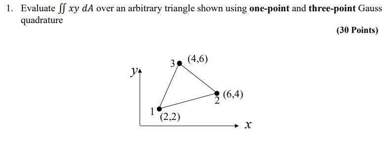 Solved 1. ﻿Evaluate \( \iint x y d A \) ﻿over an arbitrary | Chegg.com