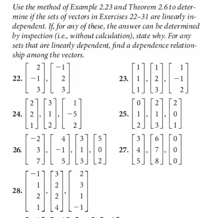 Solved Use the method of Example 2.23 and Theorem 2.6 to | Chegg.com