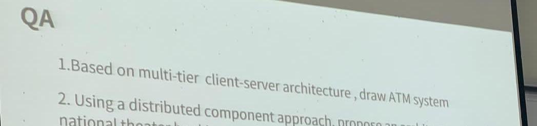 Solved QA1.Based on multi-tier client-server architecture, | Chegg.com