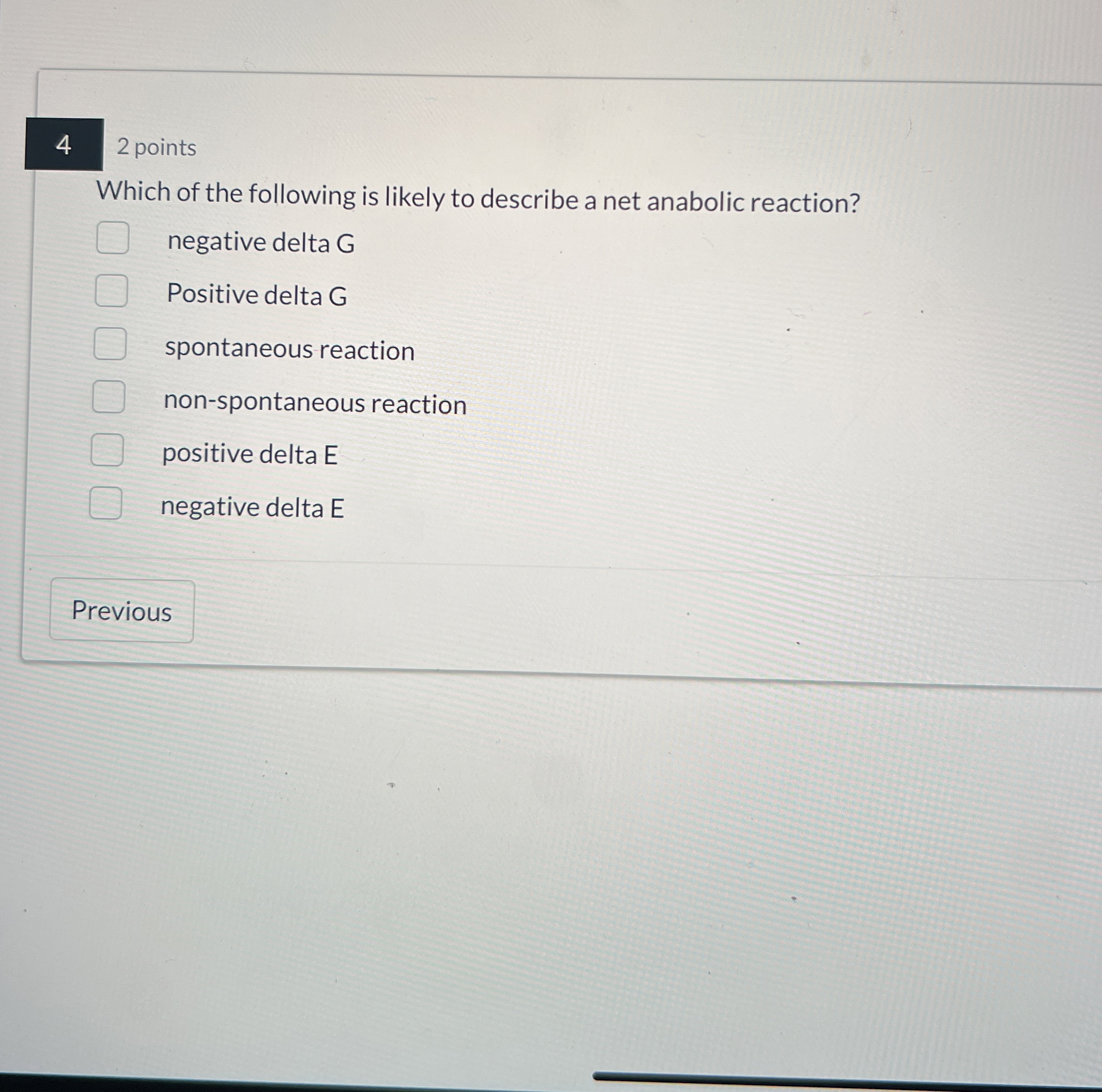 Solved 42 ﻿pointsWhich of the following is likely to | Chegg.com