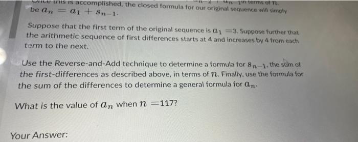 Solved Suppose that a sequence {an}n≥1 has constant | Chegg.com