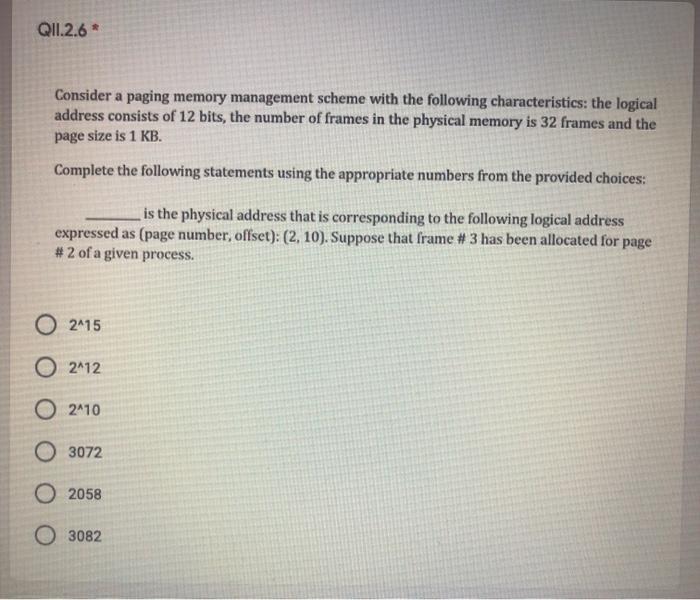 Solved Consider a paging memory management scheme with the | Chegg.com