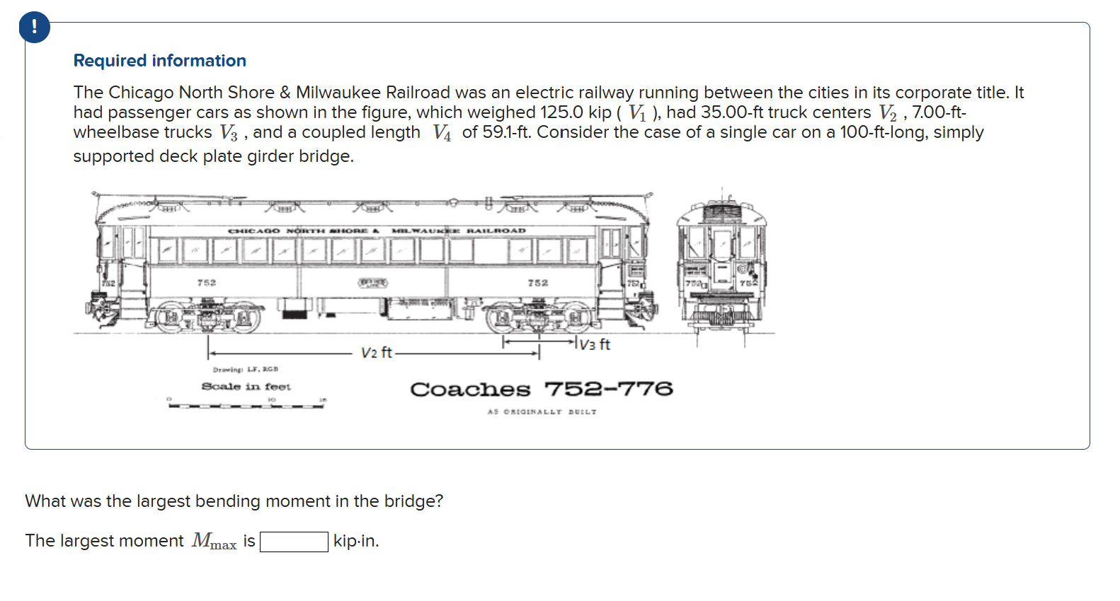 Solved Mechanical Systems Design Problem: V1 35.00-ft ﻿truck | Chegg.com