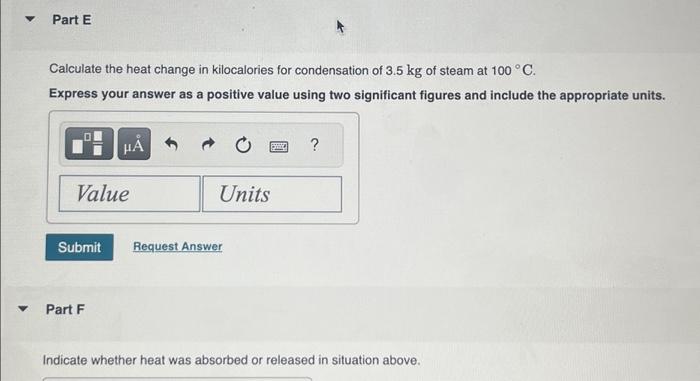 Calculate the heat change in kilocalories for | Chegg.com
