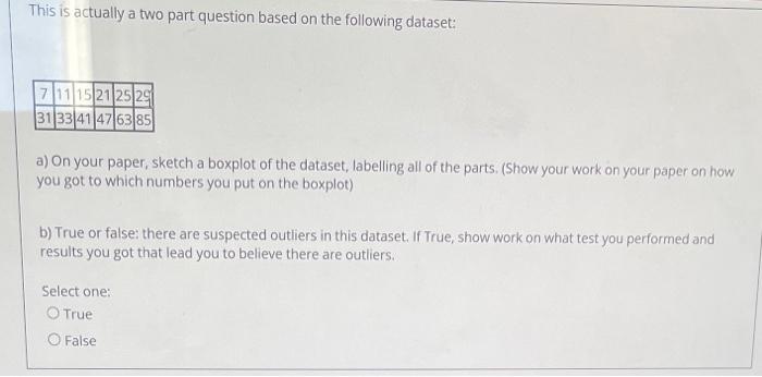 Solved This is actually a two part question based on the | Chegg.com