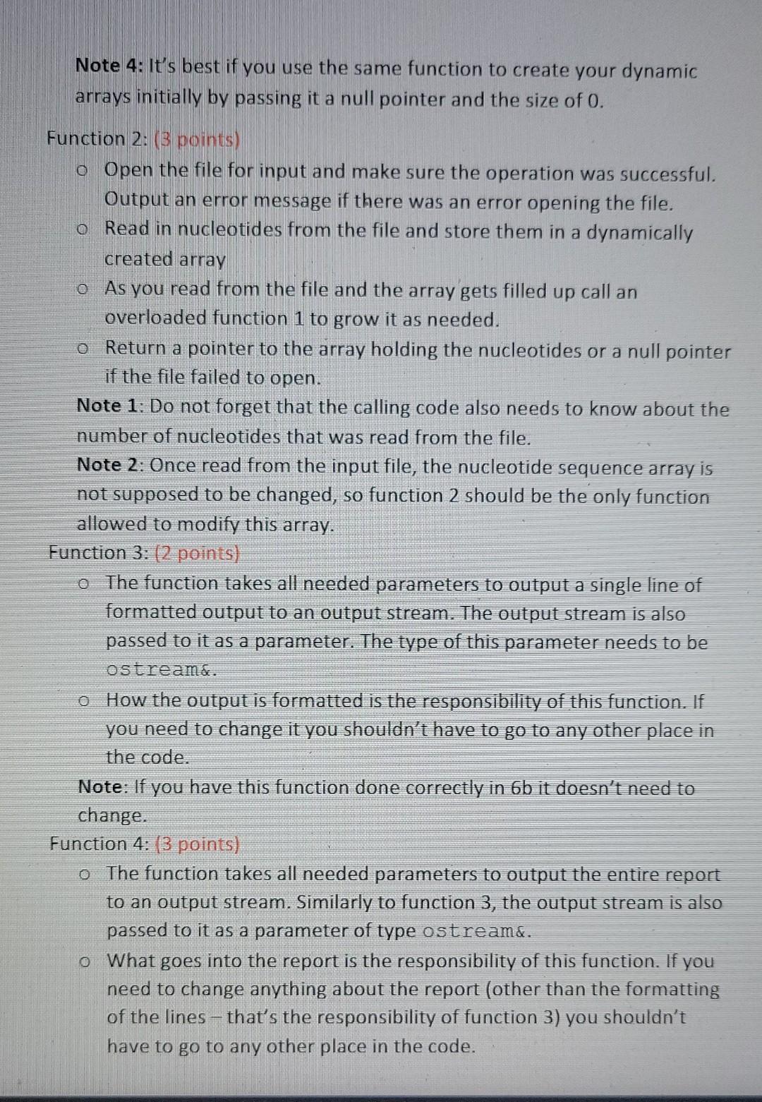 Solved Use Assignment 6b as your starting point. Every DNA | Chegg.com