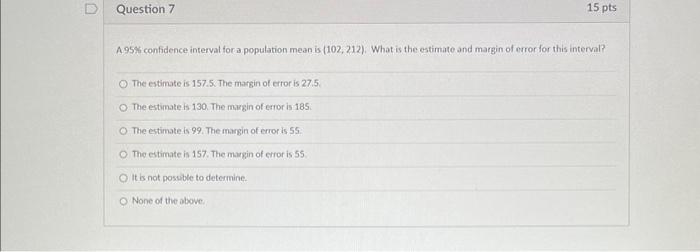 Solved Youve Just Constructed A 95 Confidence Interval 6197