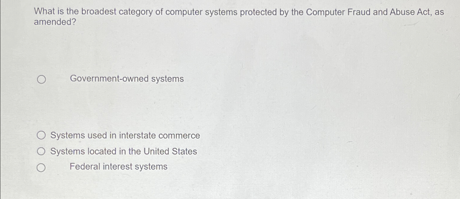 Solved What is the broadest category of computer systems | Chegg.com