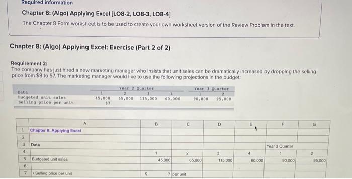 Solved Chapter 8: (Algo) Applying Excel [LO8-2, LO8-3, | Chegg.com