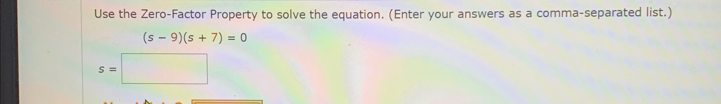 Solved Use the Zero-Factor Property to solve the equation. | Chegg.com