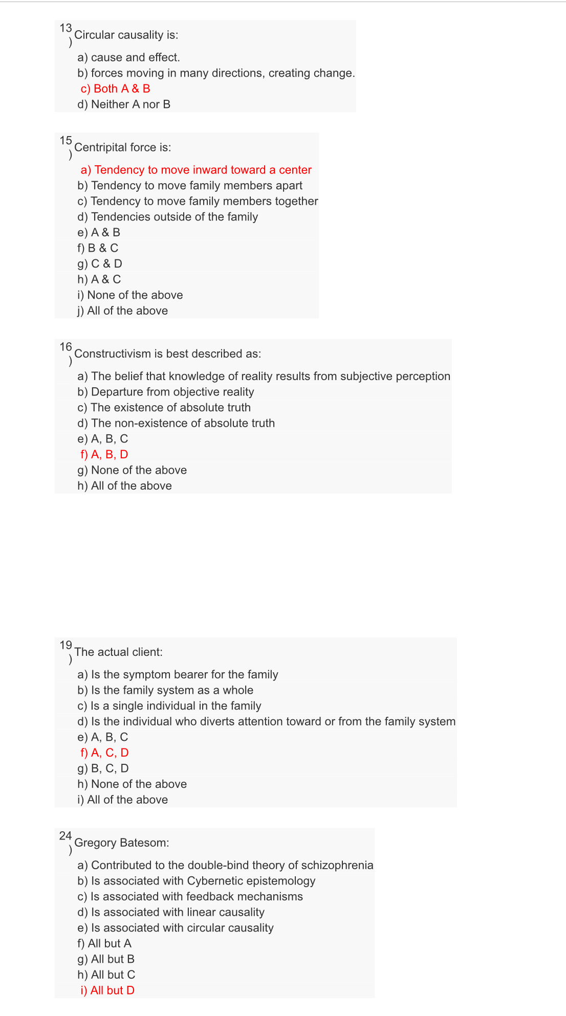 Solved 13 ﻿Circular causality is:a) ﻿cause and effect.b) | Chegg.com