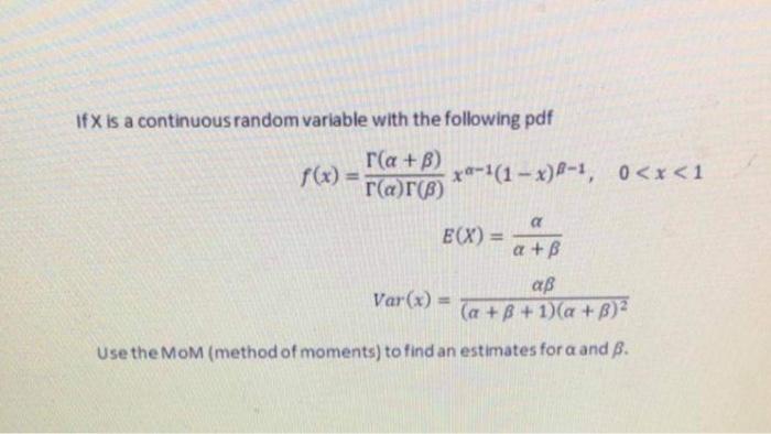 Solved Ifx is a continuous random variable with the | Chegg.com