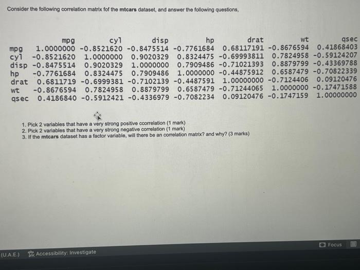 Solved What is the result of the following R command: sum