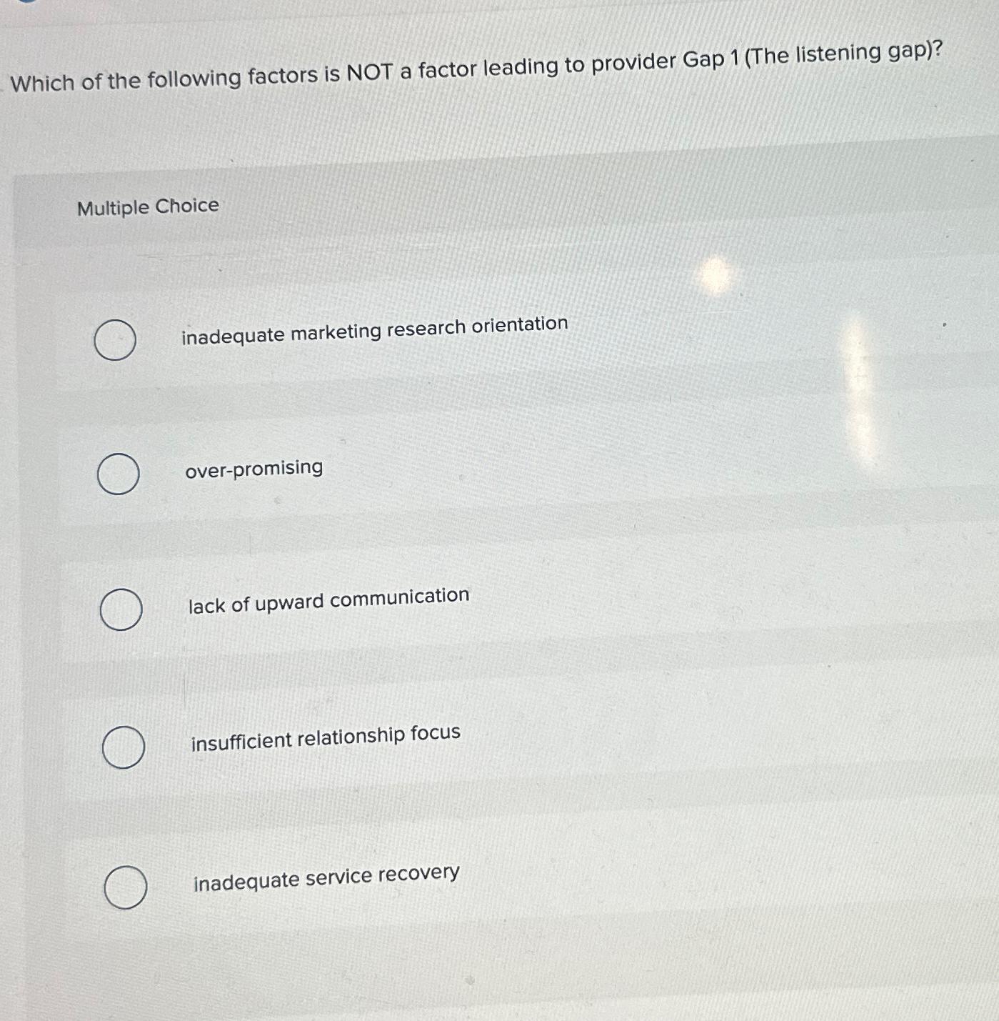 Solved Which of the following factors is NOT a factor | Chegg.com