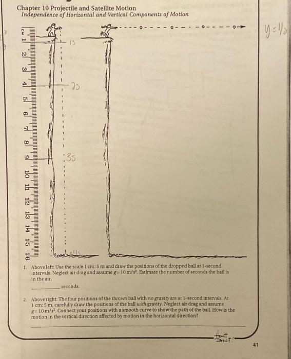 Solved Chapter 10 Projectile and Satellite Motion | Chegg.com