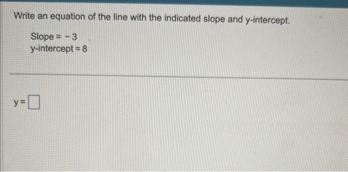 Solved Find the slope and y-intercept of the graph of the | Chegg.com