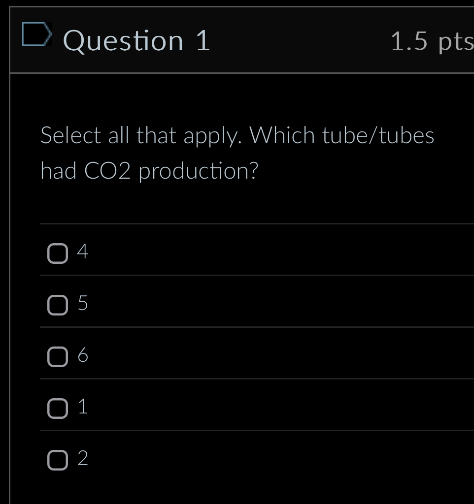 Question 1Select all that apply. Which tube/tubes had | Chegg.com Question 1Select all that apply. Which tube/tubes had | Chegg.com