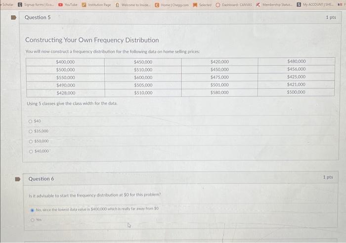Solved Constructing Your Own Frequency Distribution You will | Chegg.com