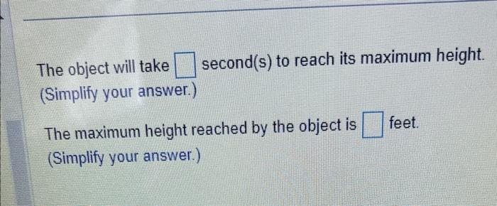 Solved If an object is projected upward from ground level | Chegg.com