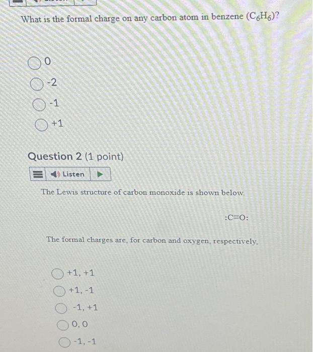 Solved What is the formal charge on any carbon atom in | Chegg.com
