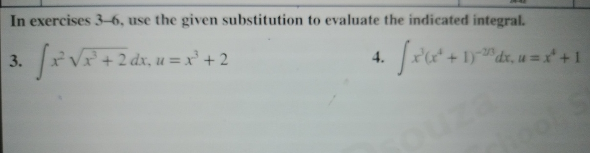 Solved In exercises 3-6, ﻿use the given substitution to | Chegg.com