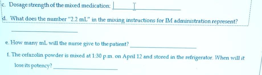 Solved Instructions: Solve the following reconstitution | Chegg.com