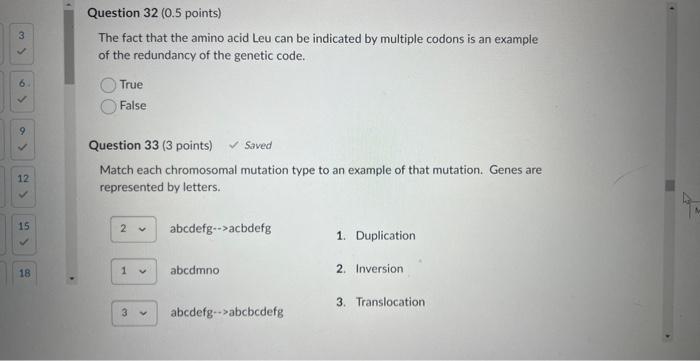Solved 32. The fact that the amino acid Leu can be indicated | Chegg.com