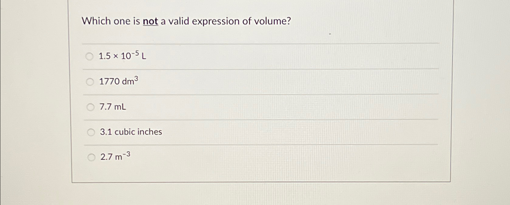 Solved Which one is not a valid expression of | Chegg.com