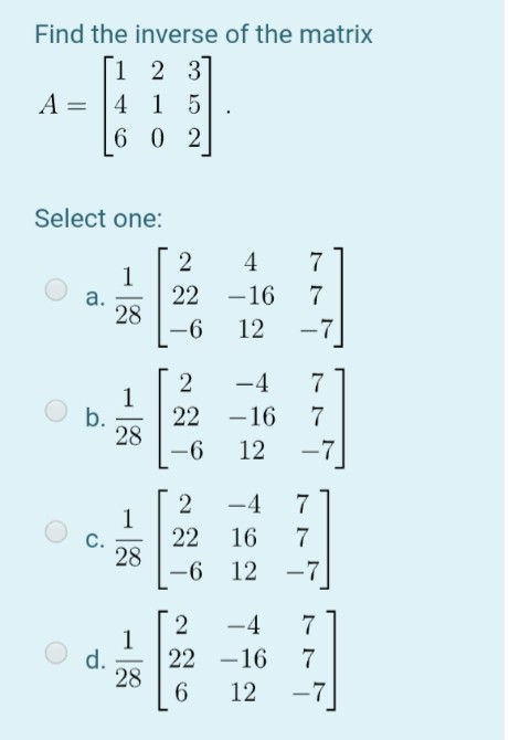 Solved Two matrices A and B are multiplied to get AB if | Chegg.com