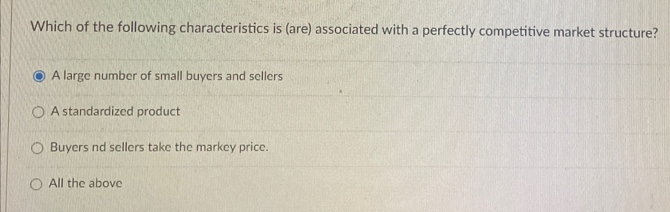 Solved Which of the following characteristics is (are) | Chegg.com