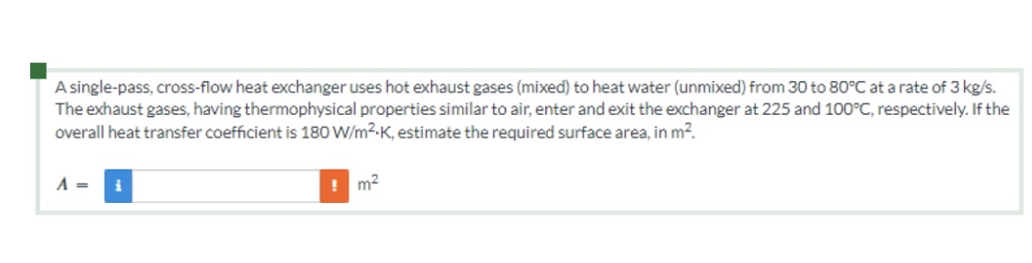 Solved A single-pass, cross-flow heat exchanger uses hot | Chegg.com