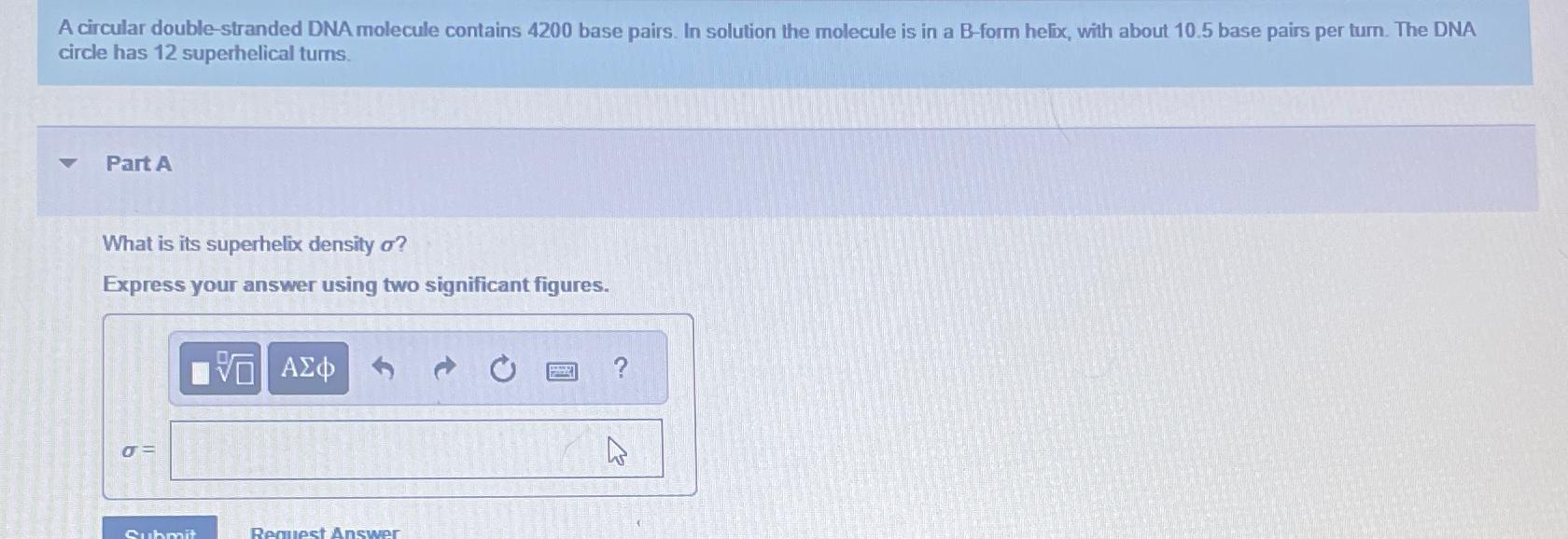 Solved A circular double-stranded DNA molecule contains 4200 | Chegg.com